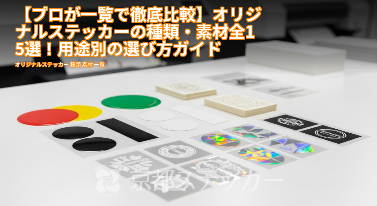 【プロが一覧で徹底比較】オリジナルステッカーの種類・素材全15選！用途別の選び方ガイド